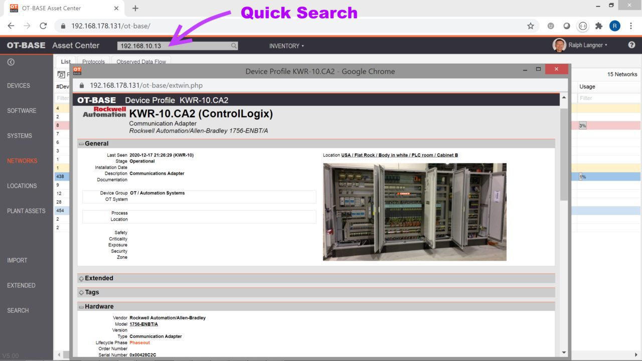 Contextualized OT asset inventory - Detailed OT Asset Data | Langner Contextualized OT asset inventory - Detailed OT Asset Data | Langner