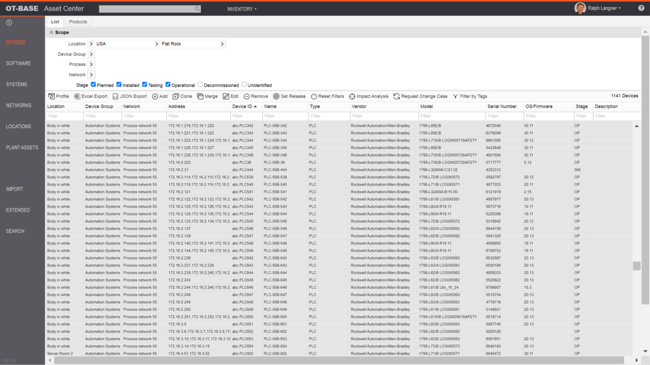 Global Ot Asset Inventory Detailed Ot Asset Data Langner